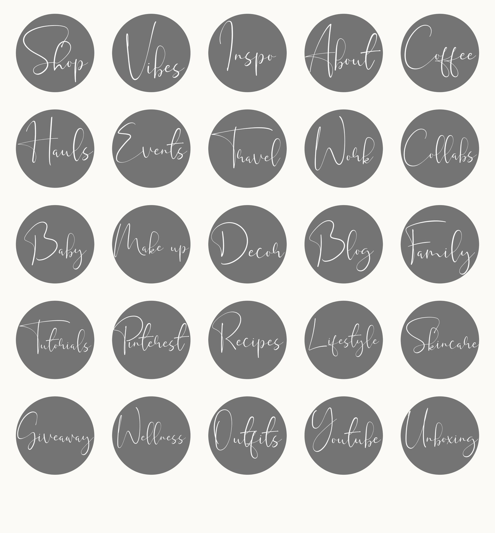 70 Grey Instagram Story Highlight Covers Instagram Story | Etsy