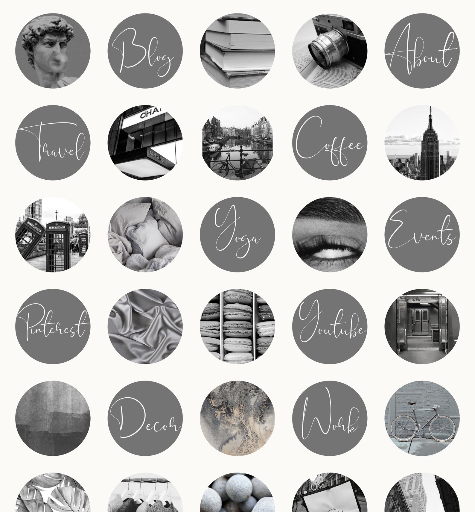 70 Grey Instagram Story Highlight Covers Instagram Story | Etsy