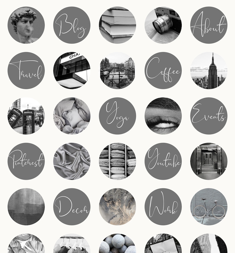 70 Grey Instagram Story Highlight Covers Instagram Story - Etsy