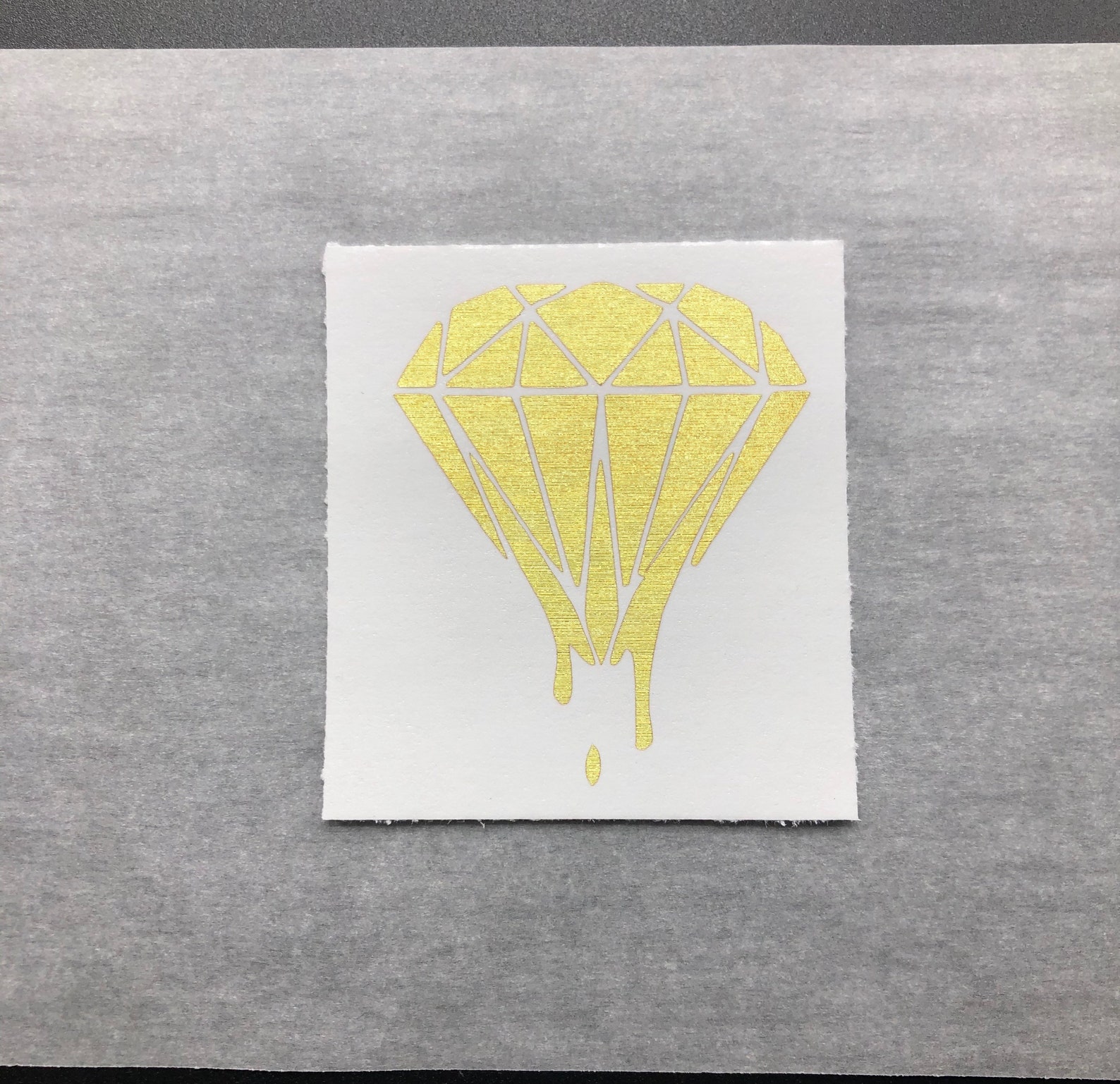 Dripping Diamond Adhesive Decal Laptop Decal Diamond Drip - Etsy