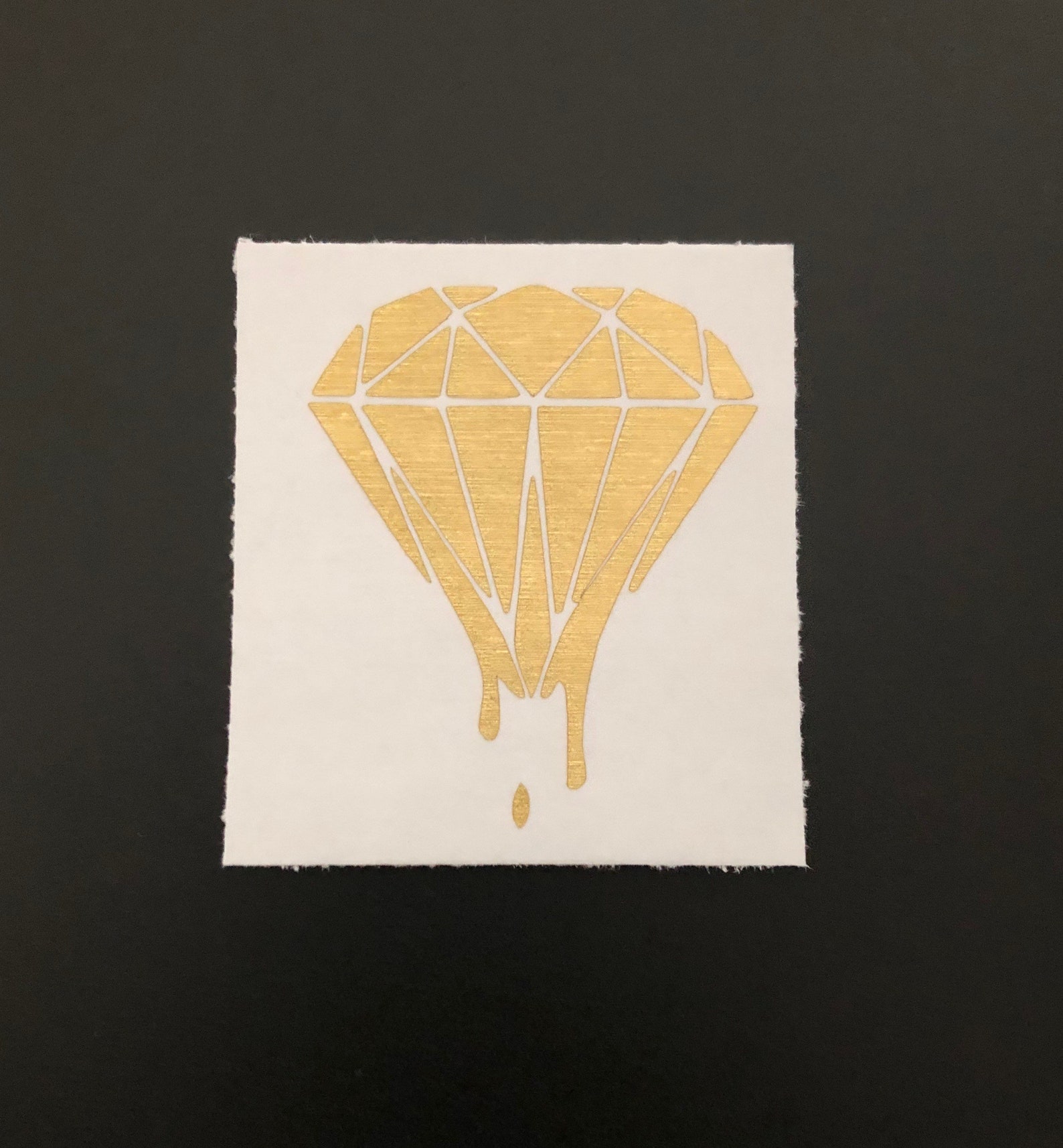 Dripping Diamond Adhesive Decal Laptop Decal Diamond Drip - Etsy