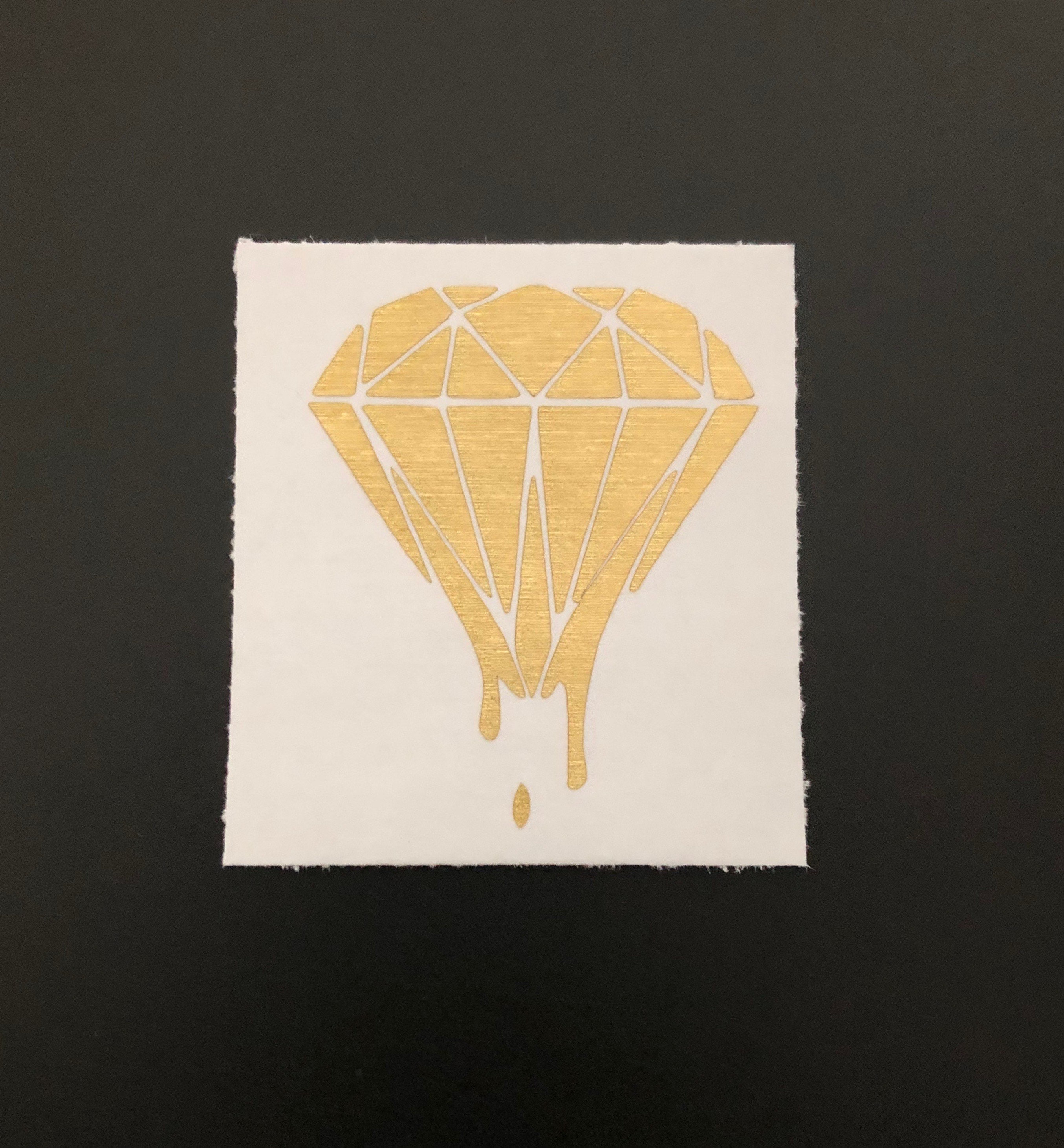 Dripping Diamond Adhesive Decal Laptop Decal Diamond Drip - Etsy