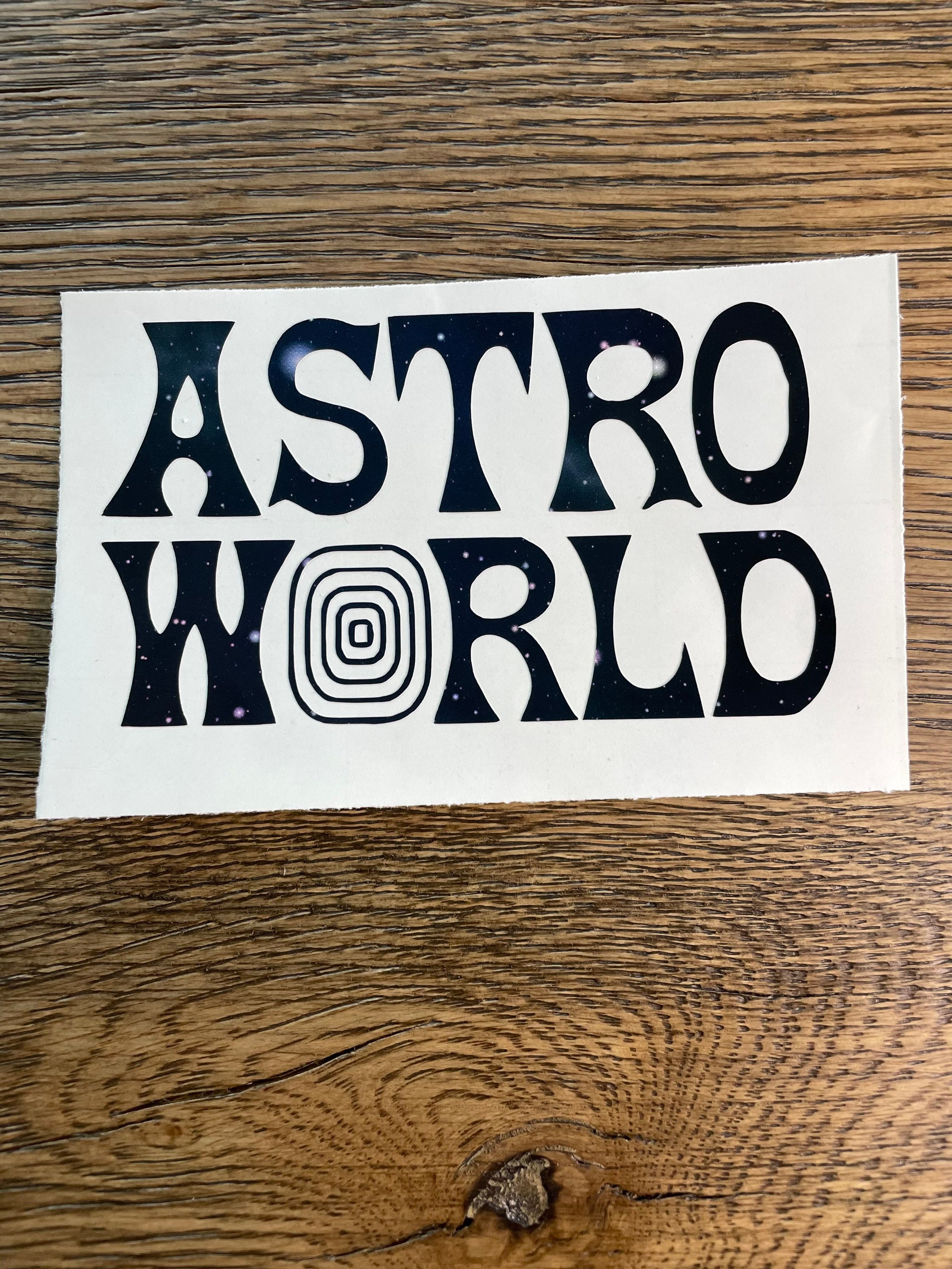 Astroworld - Travis Scott - Adhesive Transfer Sticker - Vinyl Decal ...