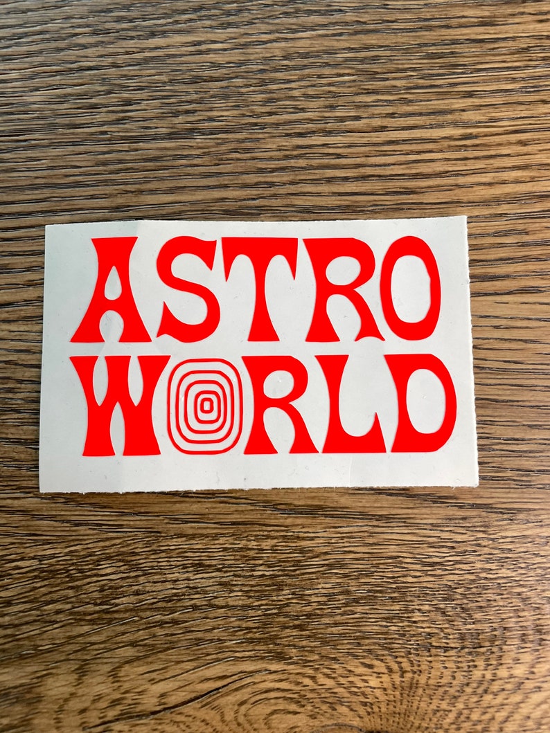 Astroworld Travis Scott Adhesive Transfer Sticker Vinyl - Etsy