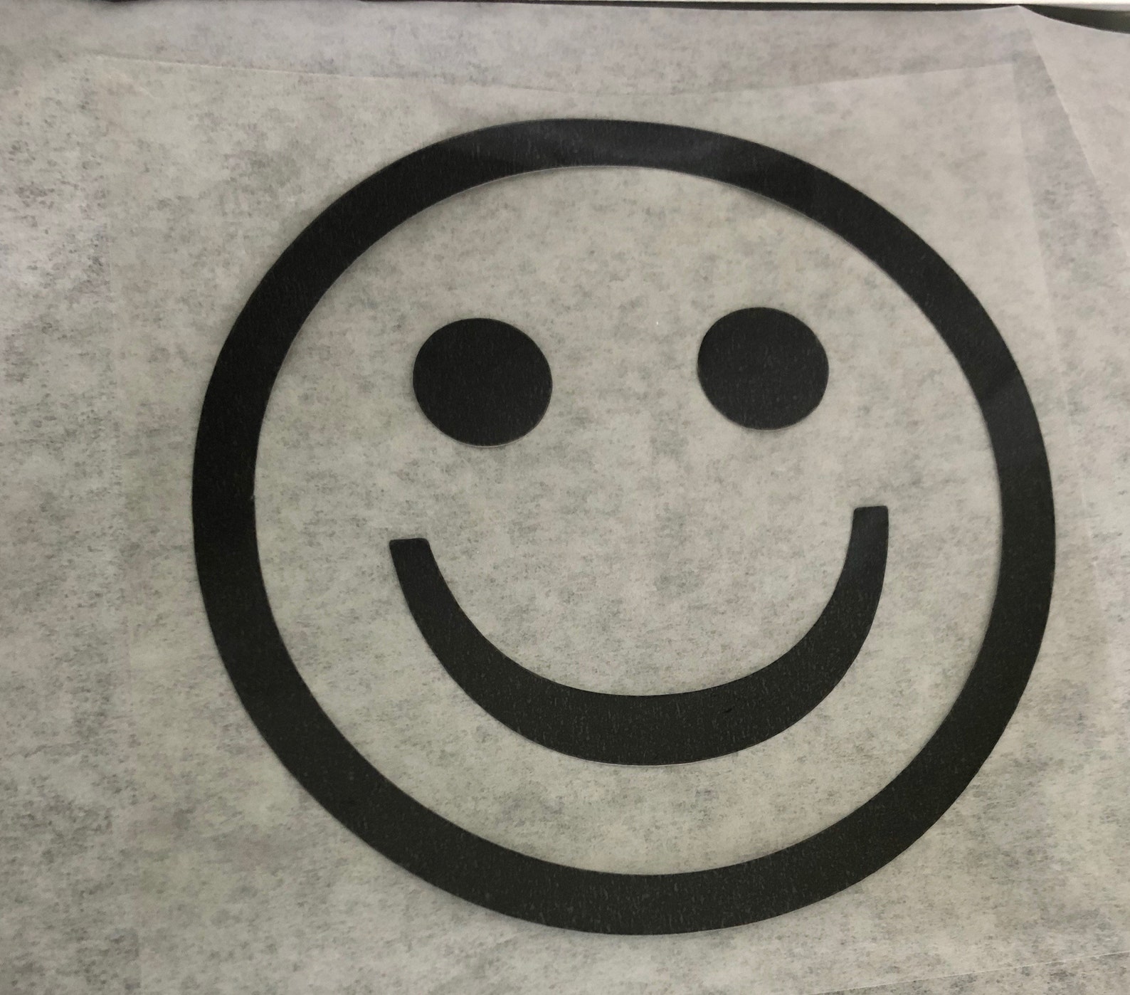 Happy Face Iron-on Decal: Smiley Face Mask Applique - Etsy