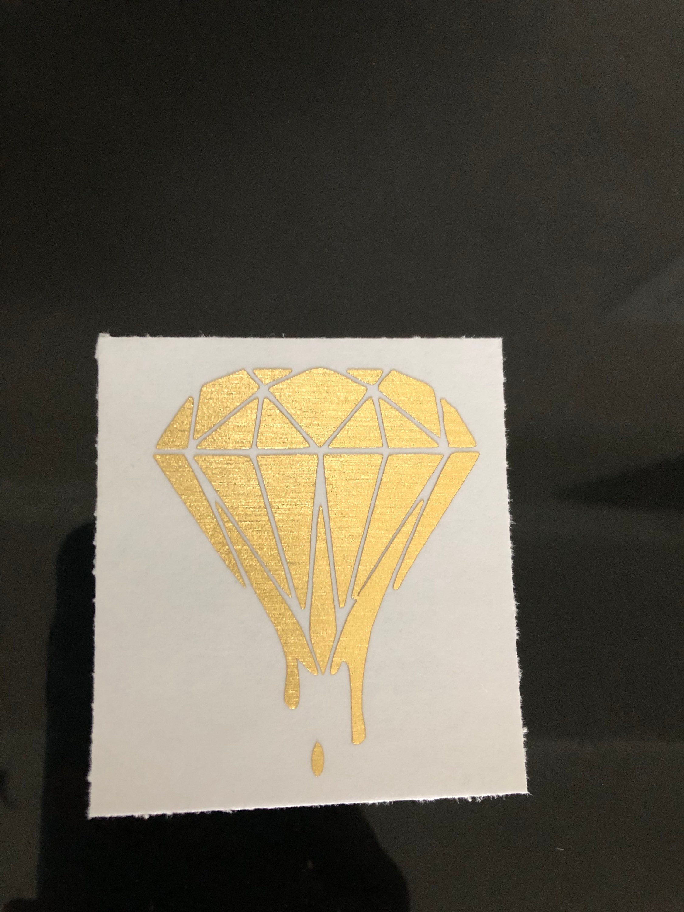 Dripping Diamond Adhesive Decal Laptop Decal Diamond Drip | Etsy