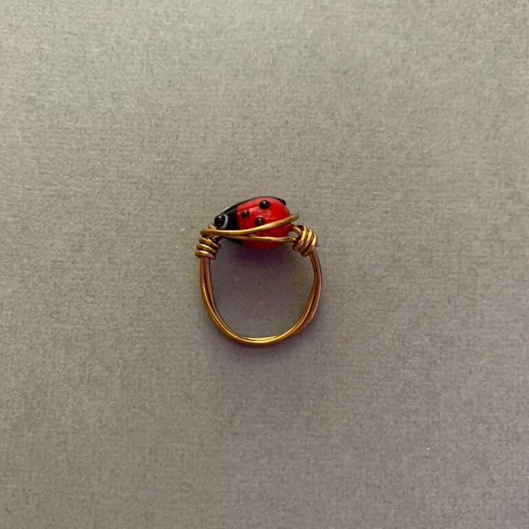 Ladybug Wire Wrapped Ring/miraculous Ladybug Ring/cat Noir/ | Etsy