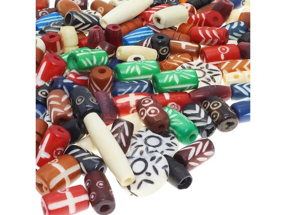 120 Assorted Ox Bone Beads for Jewelry Making Multi-color | Etsy