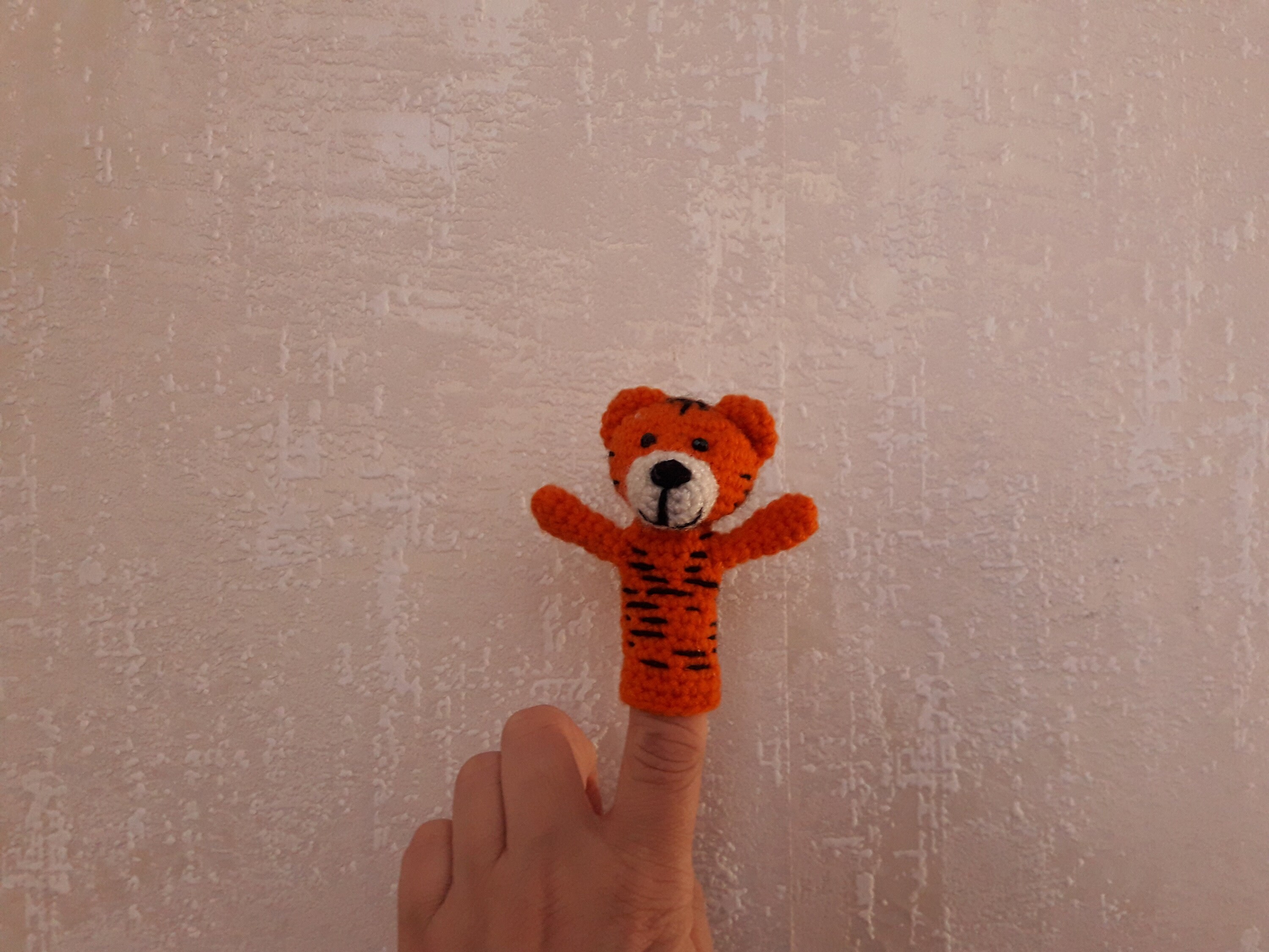Crochet Pattern Finger Puppet Tiger Speech Therapy Toy Montessori ...