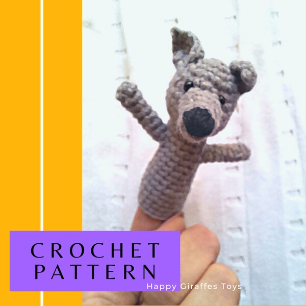 Wolf Finger Puppet - Etsy