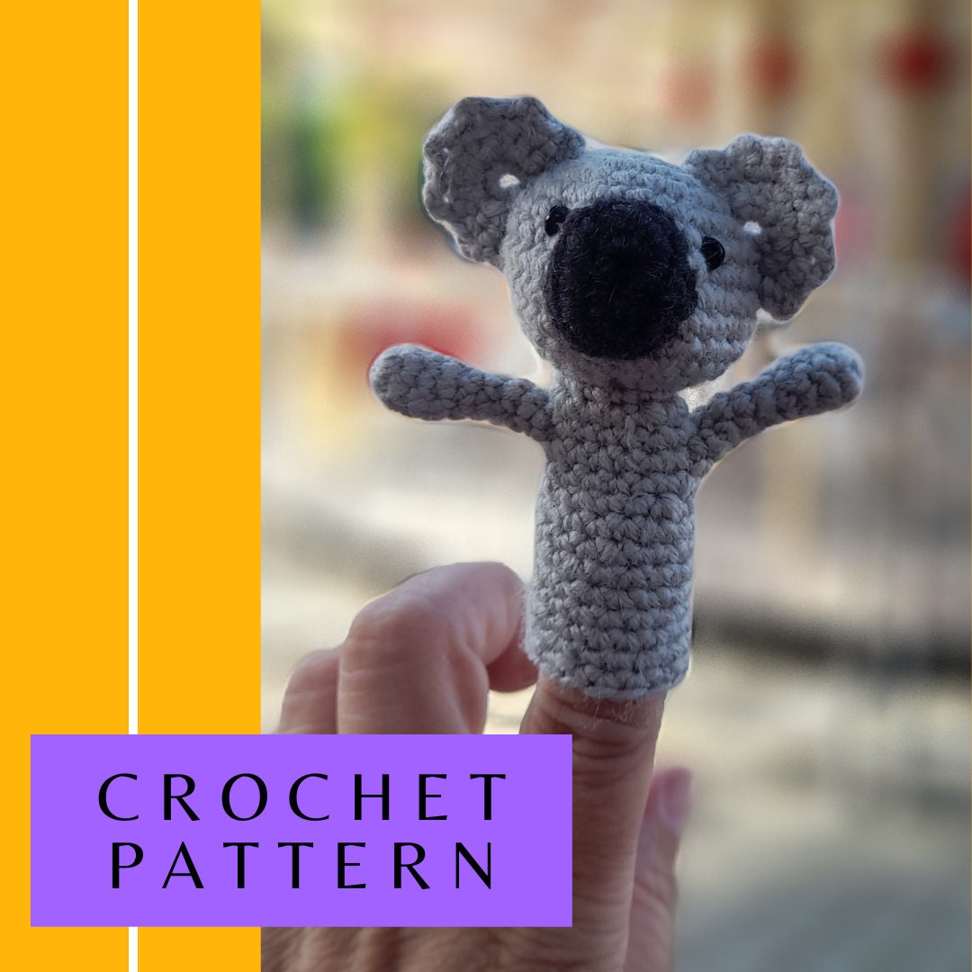 Crochet Pattern Koala Finger Puppet Amigurumi DIY Digital File Instant ...