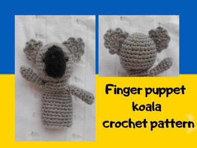 Crochet Pattern Koala Finger Puppet Amigurumi DIY Digital File Instant ...