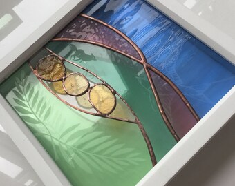 Purple Stained Glass Picture Frame - Etsy