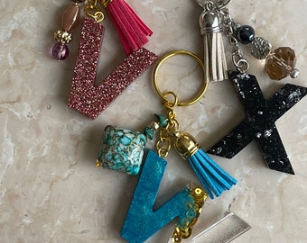 Resin Letter P Initial Keychain Letter Keychain Alphabet - Etsy