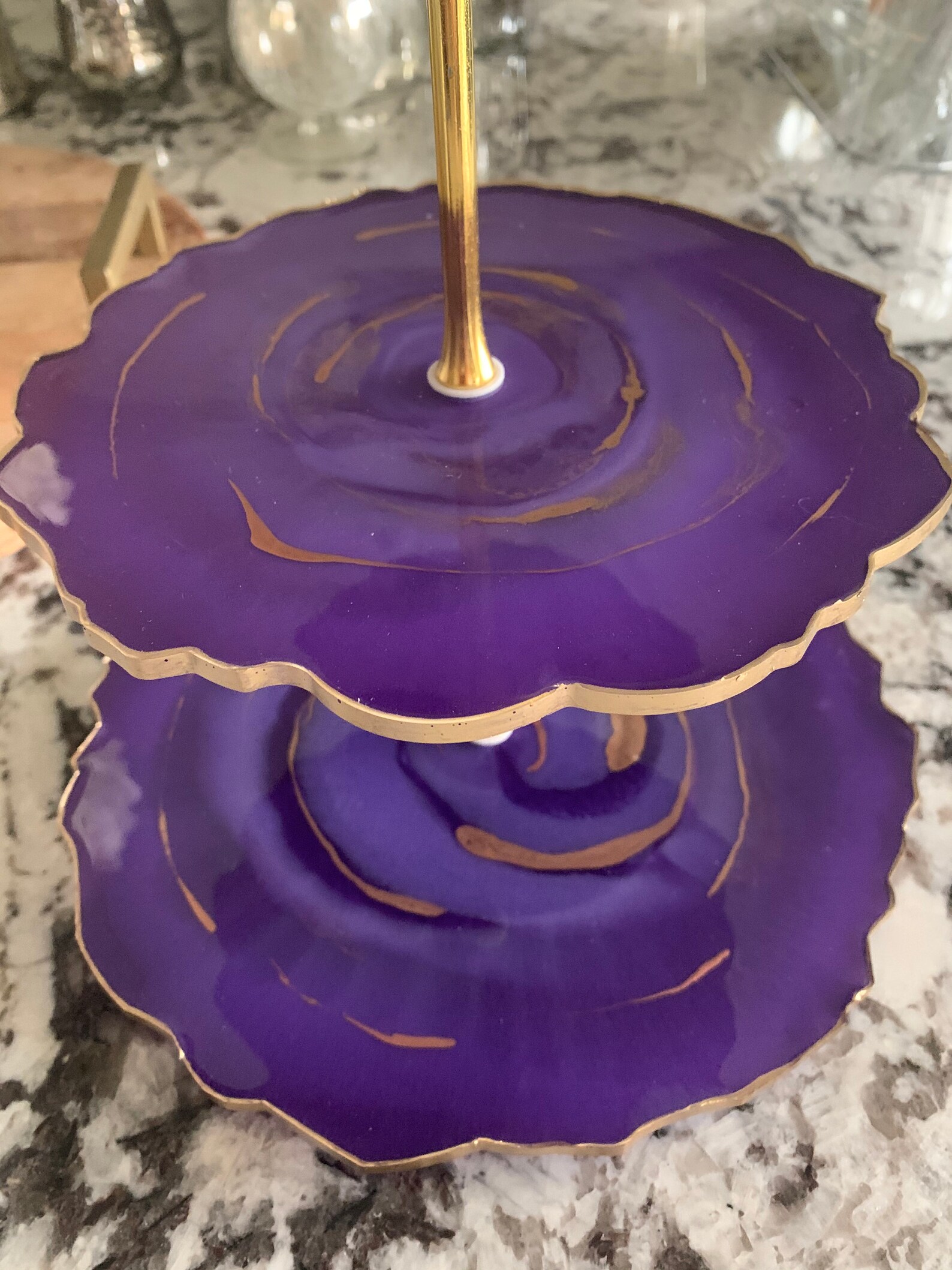 Geode Inspired Resin 3 Tier Cake or Dessert Stand Custom Made - Etsy