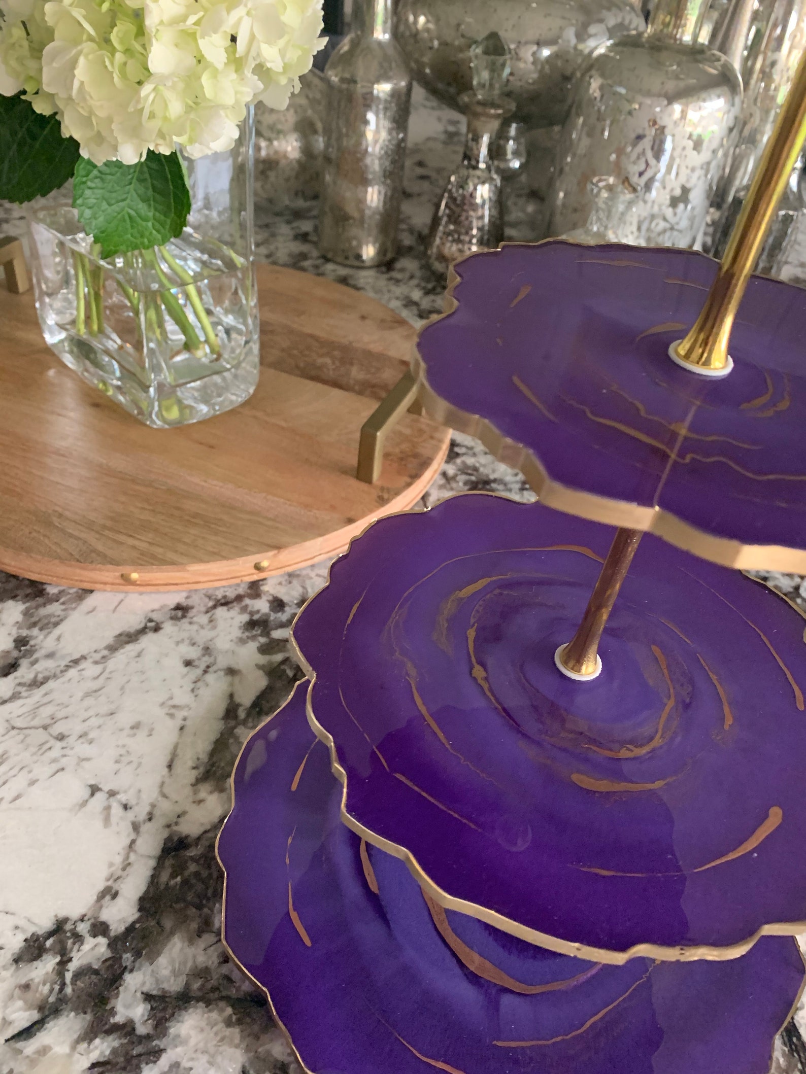 Geode Inspired Resin 3 Tier Cake or Dessert Stand Custom Made | Etsy