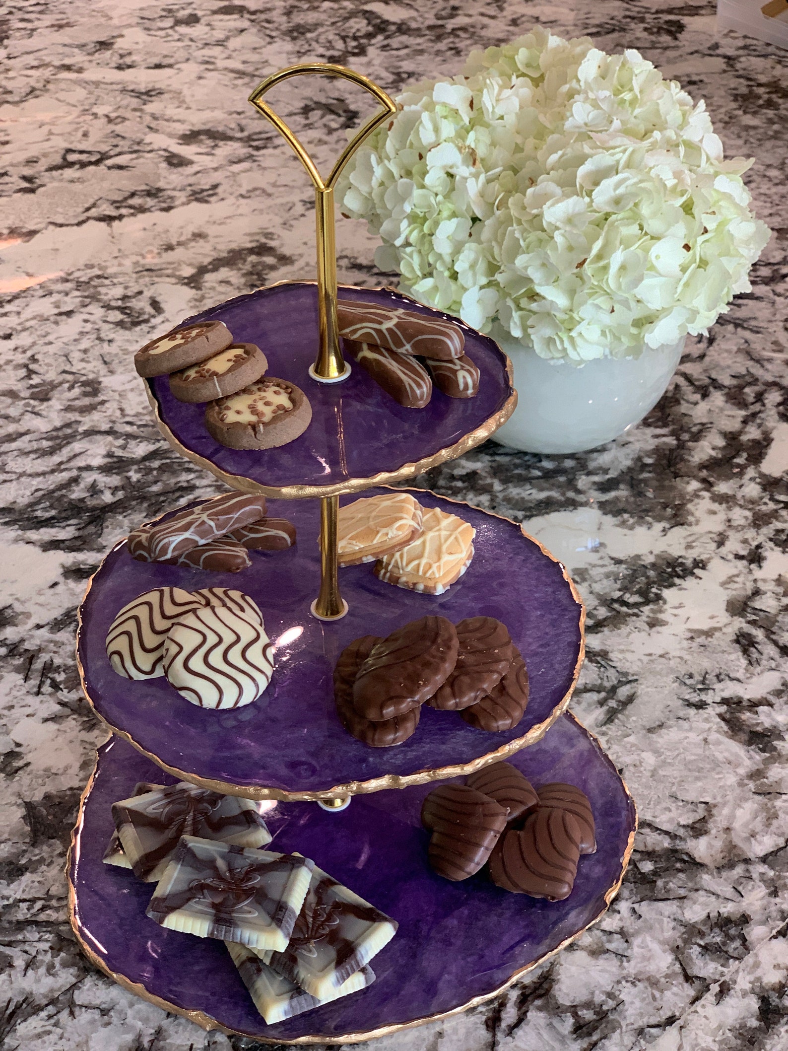 Geode Inspired Resin 3 Tier Cake or Dessert Stand Custom Made - Etsy