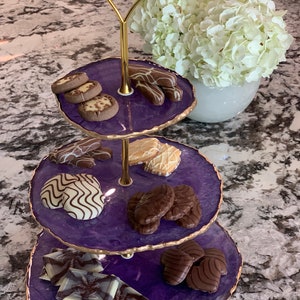 Geode Inspired Resin 3 Tier Cake or Dessert Stand Custom Made - Etsy
