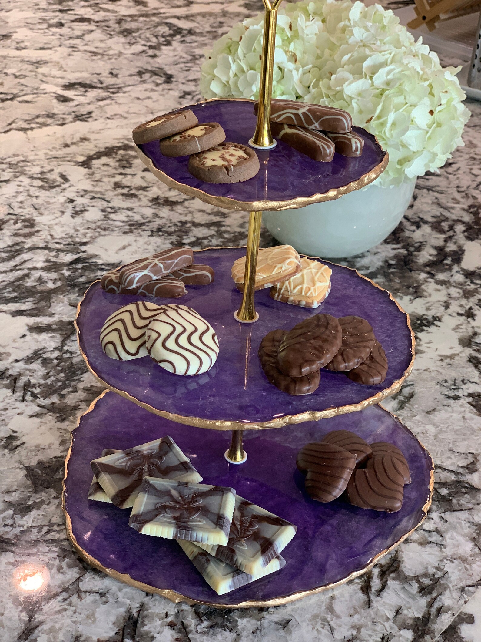 Geode Inspired Resin 3 Tier Cake or Dessert Stand Custom Made | Etsy