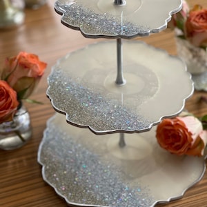 Super Glam Geode Style 3 Tier Cake Stand Resin Made - Etsy