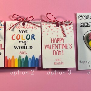 Individually Packaged Heart Crayons With Personalized Gift Tag - Etsy