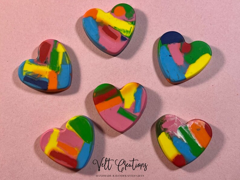 Individually Packaged Heart Crayons With Personalized Gift Tag - Etsy