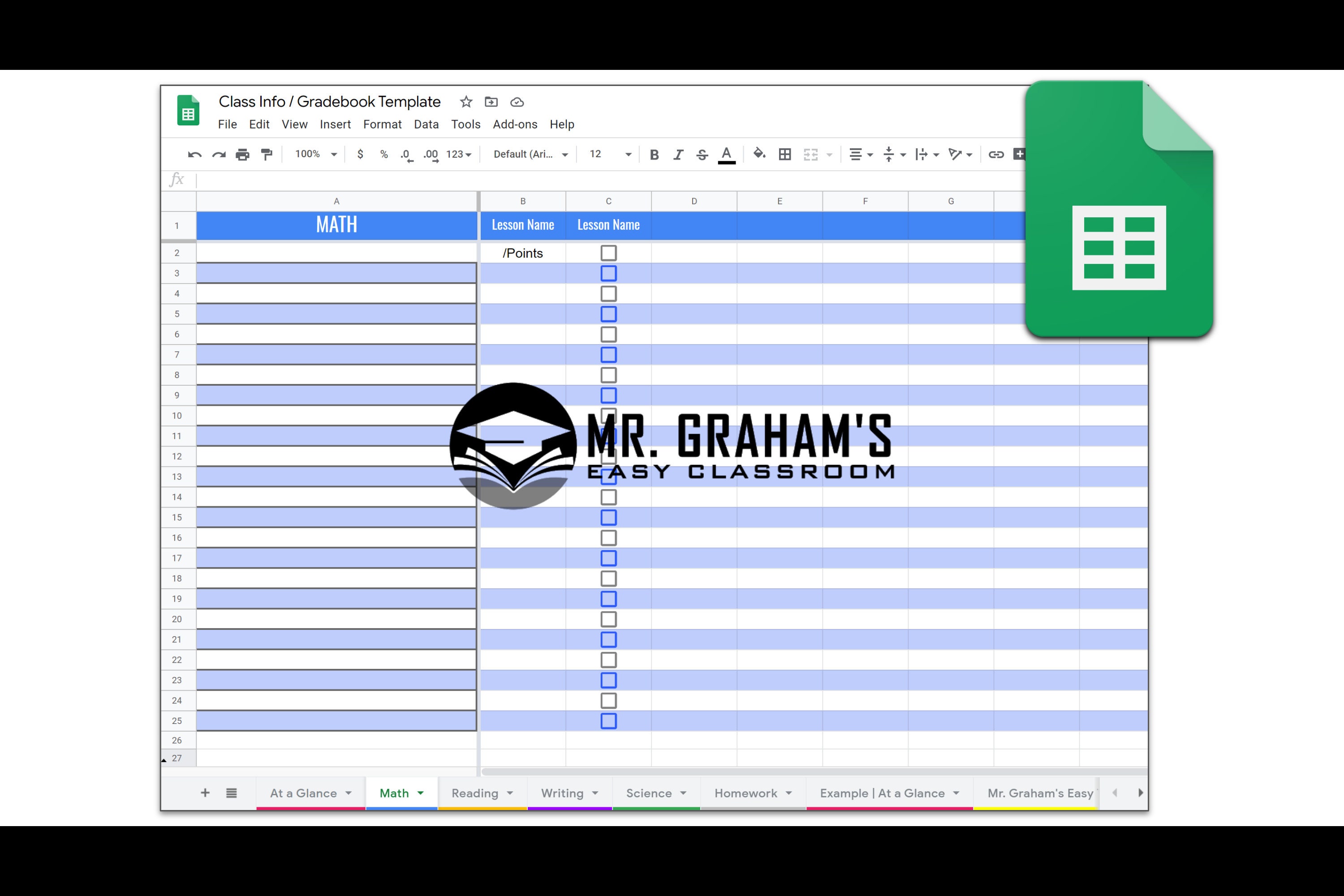 Grade Book Template | Multiple Subjects, Example, and Tips! - Etsy