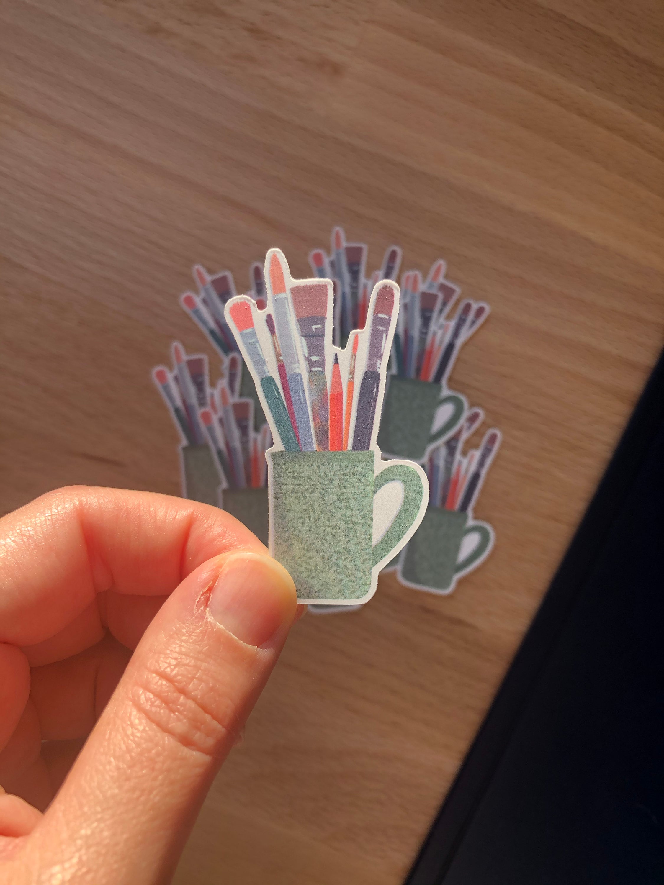 Artist Stickers Painting Stickers Paint Brush Sticker - Etsy