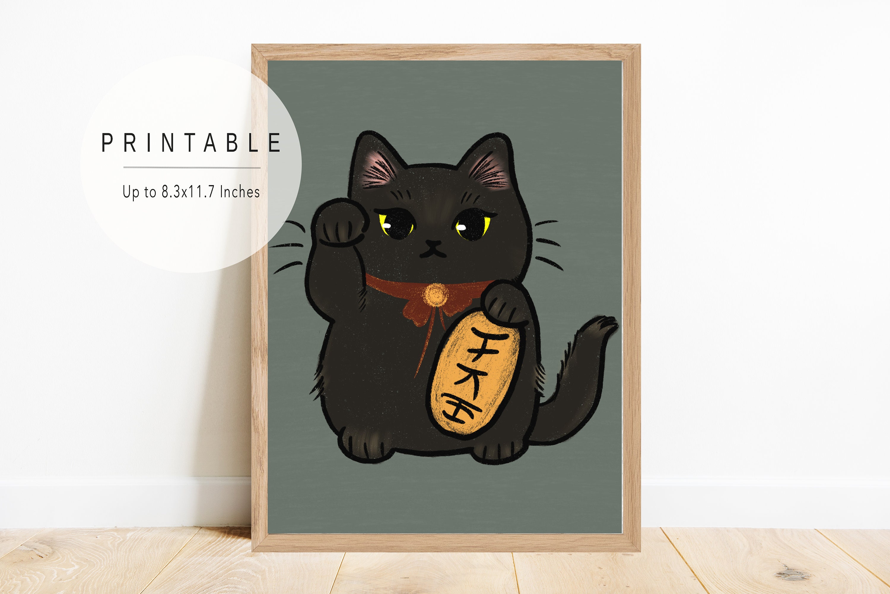 Lucky Cat Japanese Good Luck Maneki Neko | Etsy