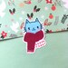 Thank You Stickers, Cute Cat Stickers, Diecut Sticker, Matt Waterproof ...