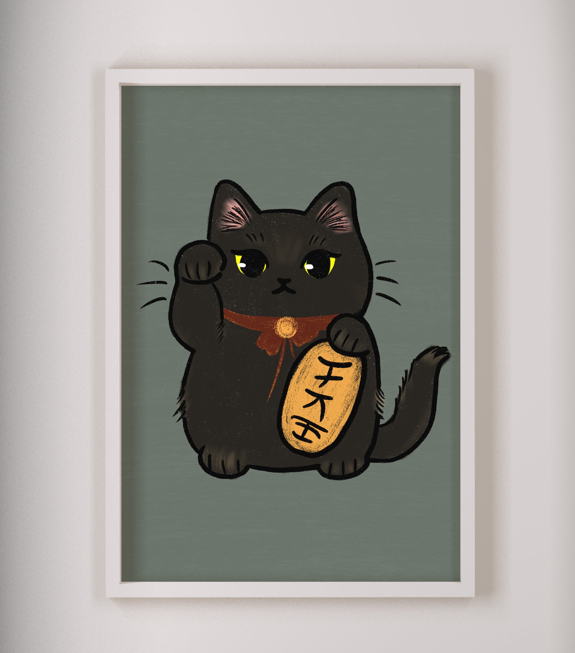 Lucky Cat Japanese Good Luck Maneki Neko | Etsy