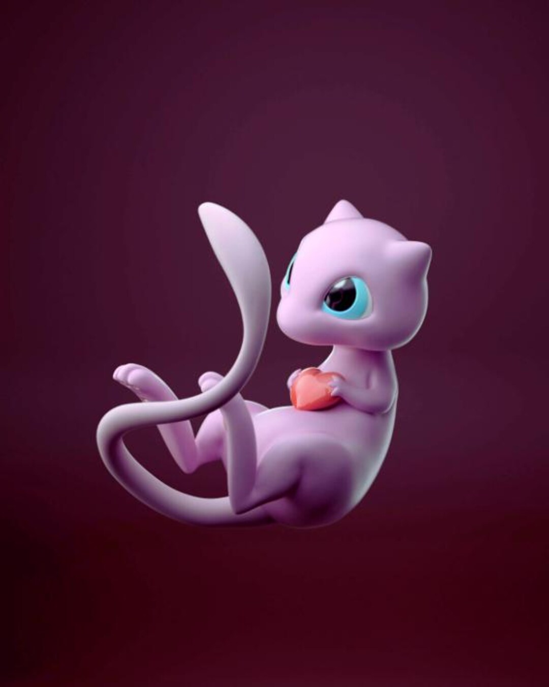 Mew Valentine STL File for 3D Printing High-quality 3D Model Digital ...