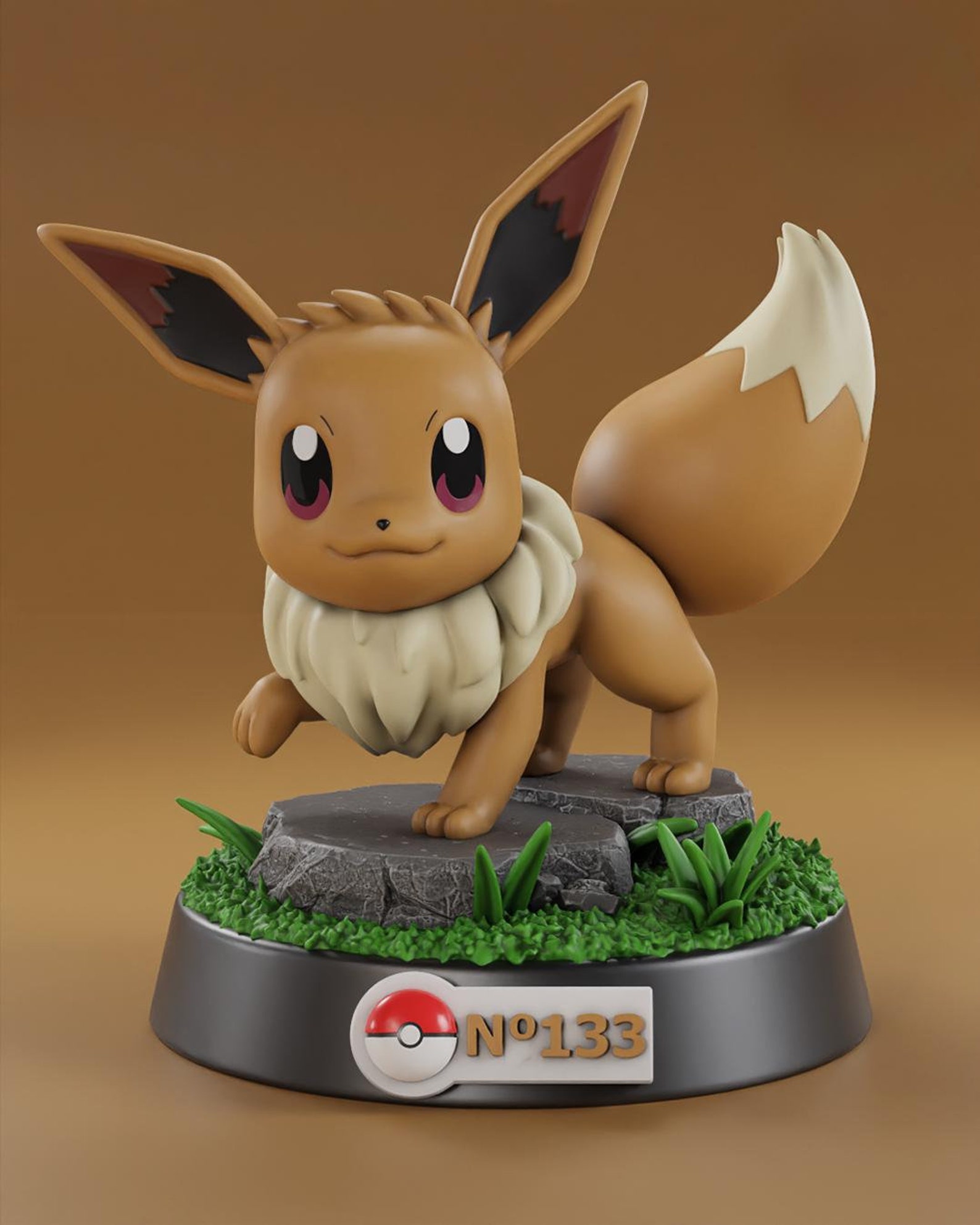Eevee Cute STL File for 3D Printing High-quality 3D Model Digital File ...