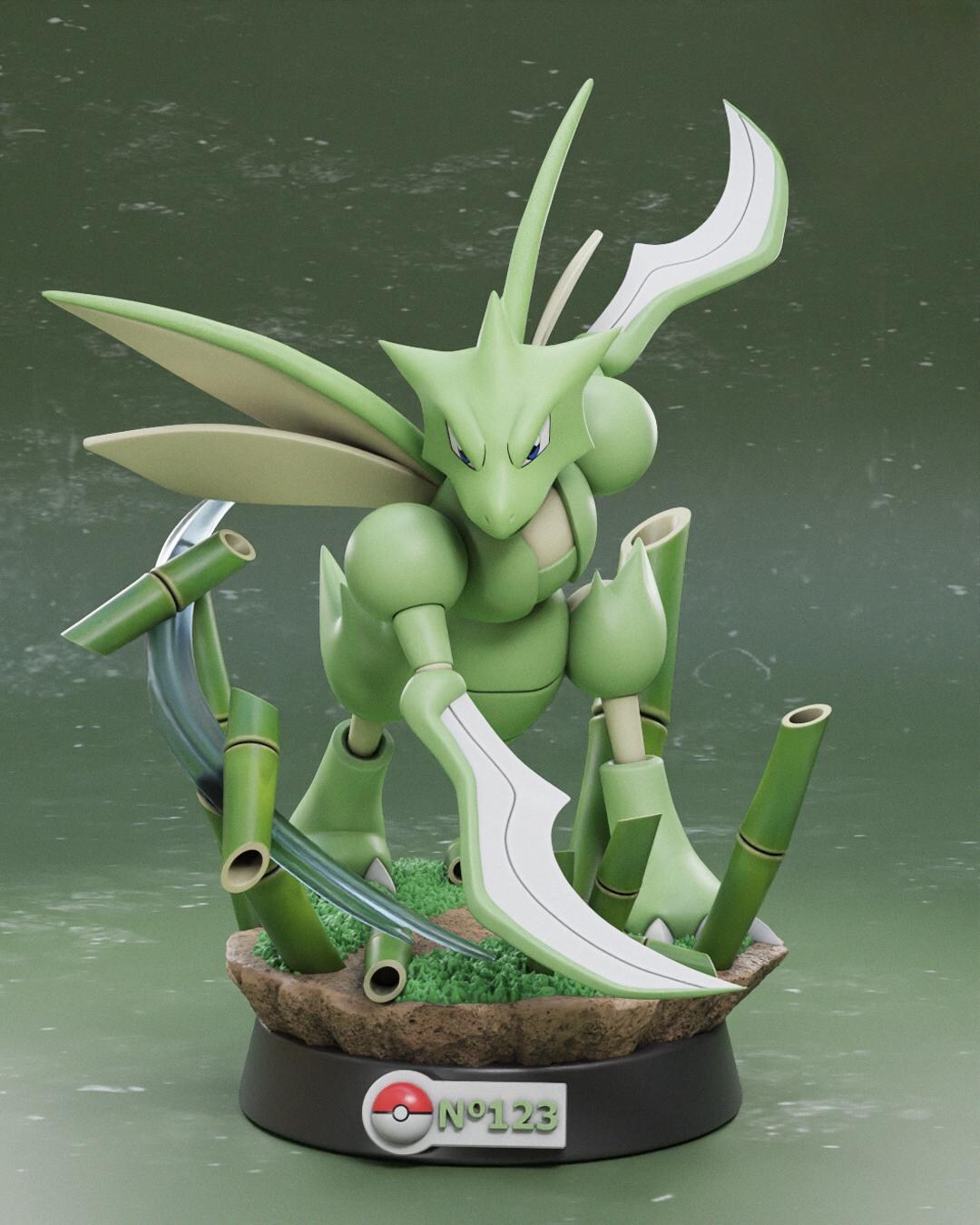 Scyther Insecateur STL File for 3D Printing High-quality 3D Model ...