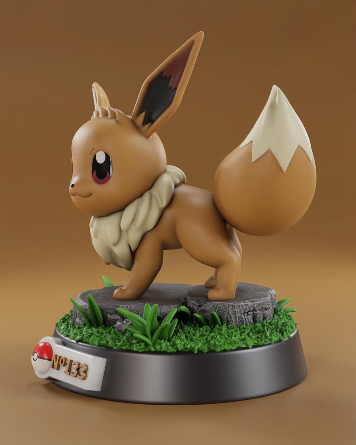 Eevee Cute STL File for 3D Printing High-quality 3D Model Digital File ...