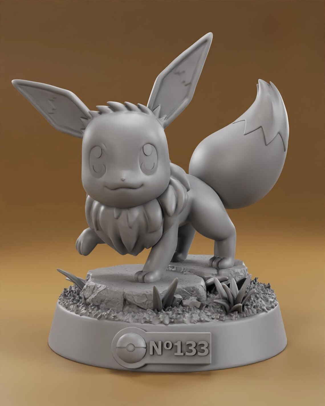 Eevee Cute STL File for 3D Printing High-quality 3D Model Digital File ...