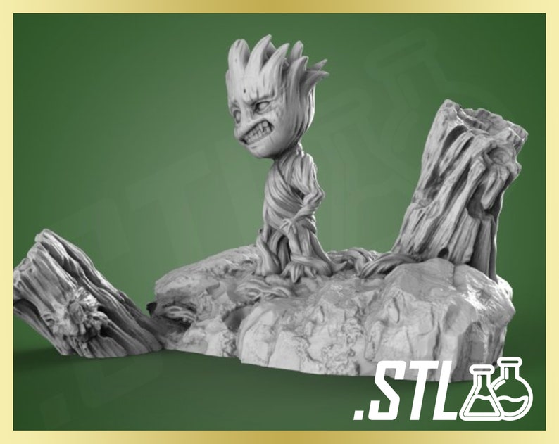 Marvel Baby Groot Digital File 3D Printing Figurine Groot Comics STL 3D ...
