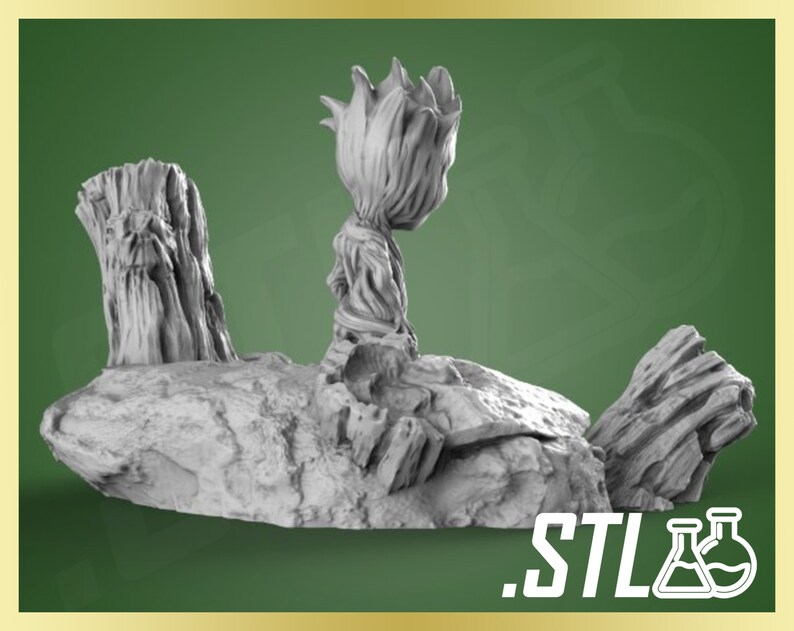 Marvel Baby Groot Digital File 3D Printing Figurine Groot Comics STL 3D ...