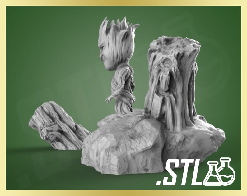 Marvel Baby Groot Digital File 3D Printing Figurine Groot Comics STL 3D ...