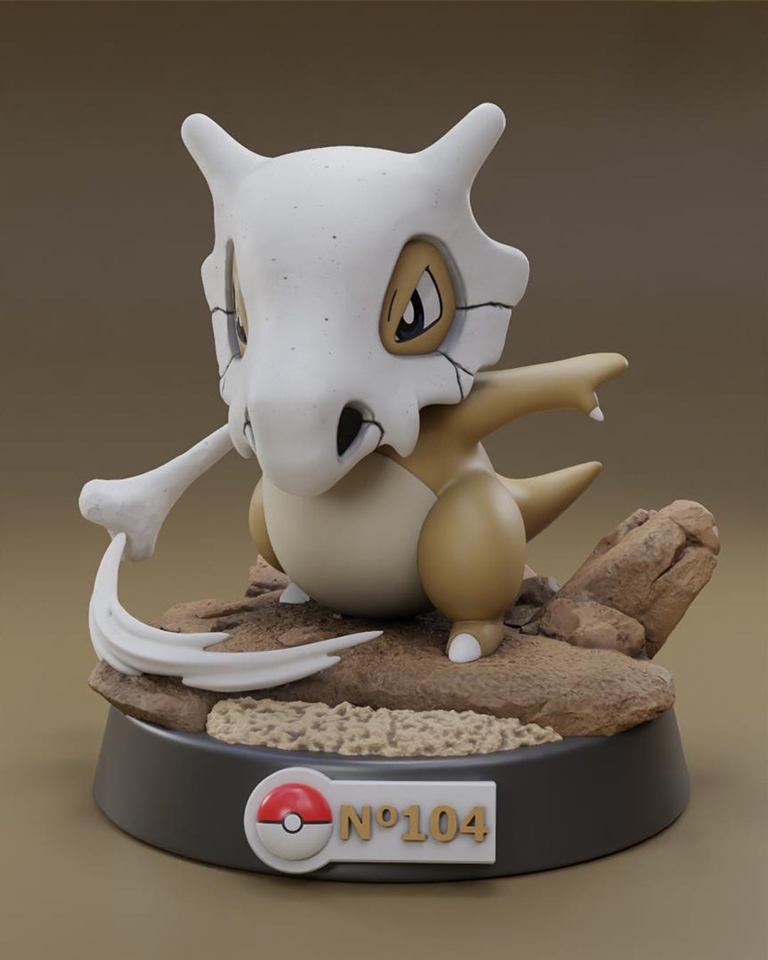 Cubone STL File for 3D Printing High-quality 3D Model Digital File ...