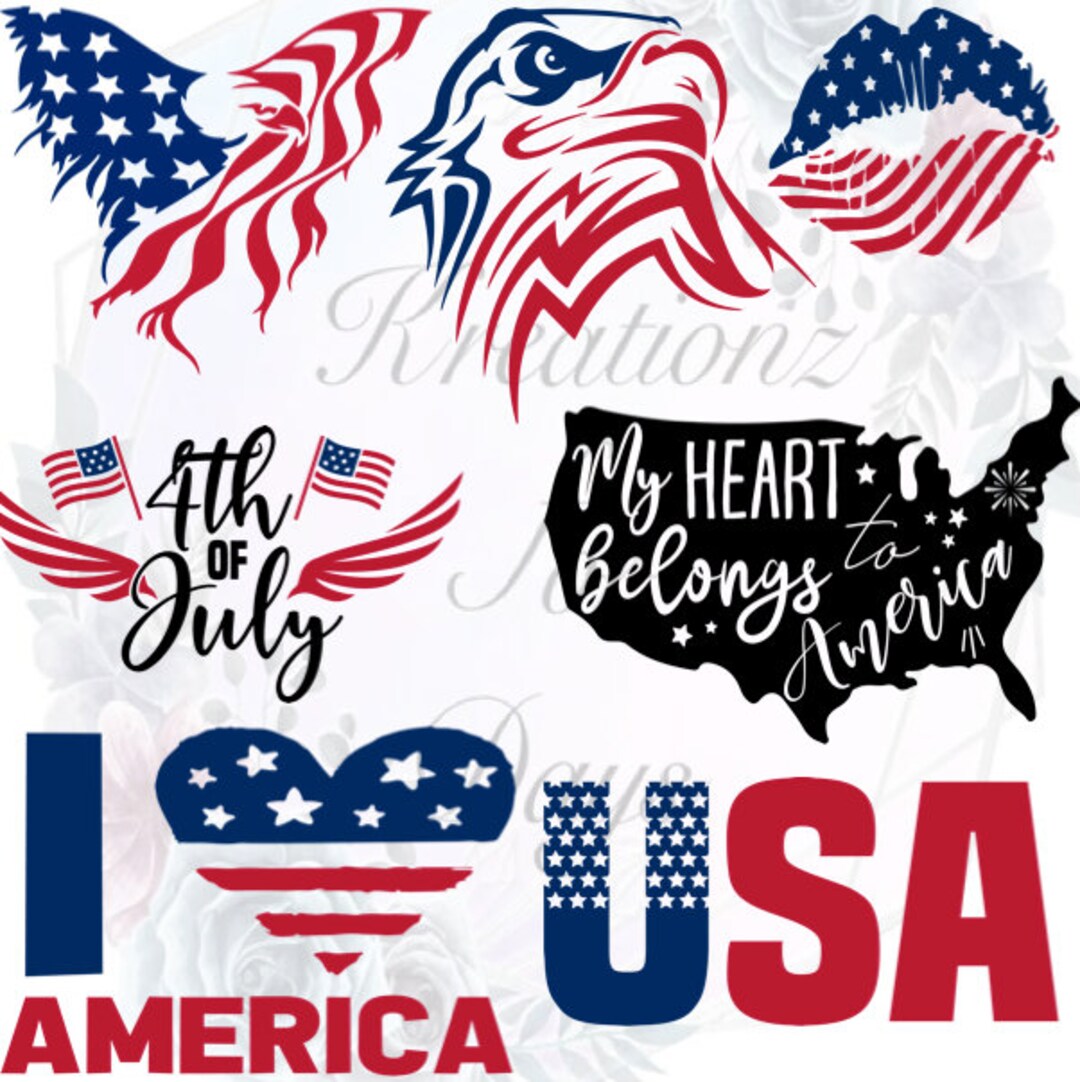 4th of July Bundle Svg, Png, Dxf, Pdf, Eps Independence Day, Memorial ...