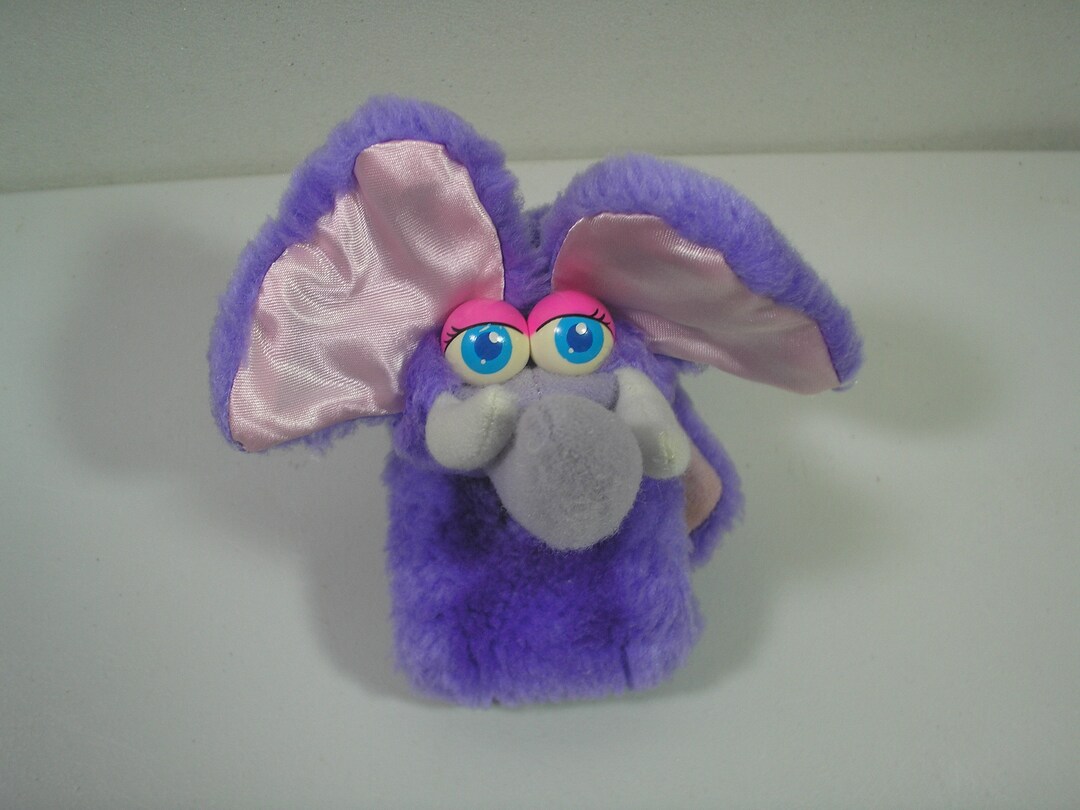 Watchimal Vintage 1985 Hasbro Softies Purple Plush Elephant Wristband ...
