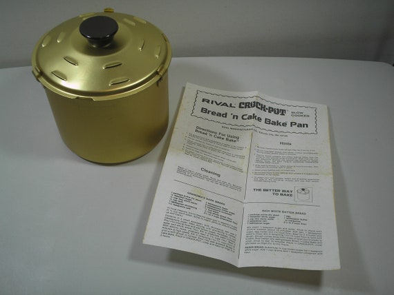 Rival Crock Pot Slow Cooker Bread N Cake Bake Pan Insert - Etsy