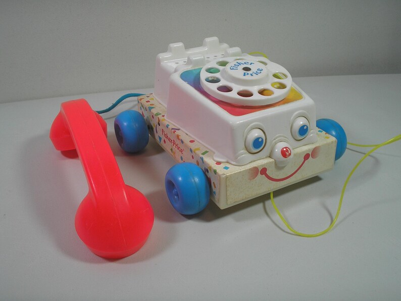 Fisher-price Chatter Telephone Vintage Rare 1992-1993 Version Confetti ...