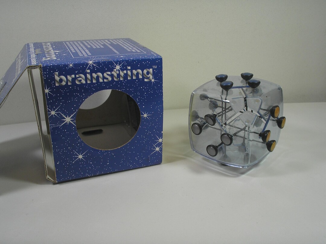 Vintage 2002 Brainstring Brain String Brainteaser 3D Cube Puzzle by ...