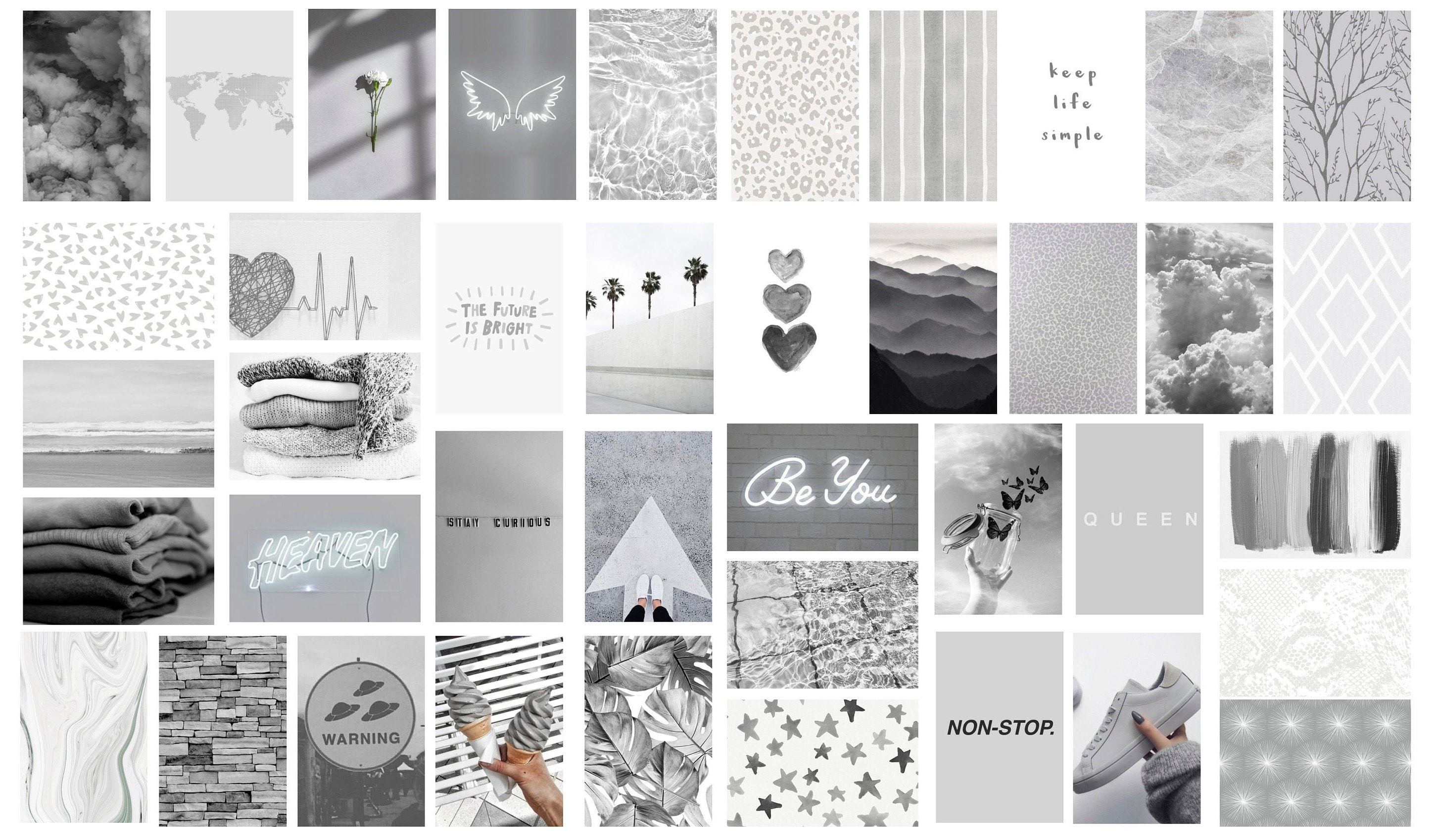 Soft Grey Collage - Digital Download - Etsy