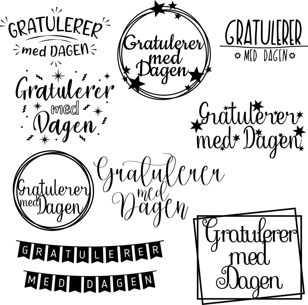 Gratulerer Med Dagen Bundle - Etsy
