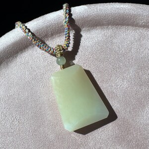 Natural Russian Nephrite Jade Pendant in Light Sugar Color ...