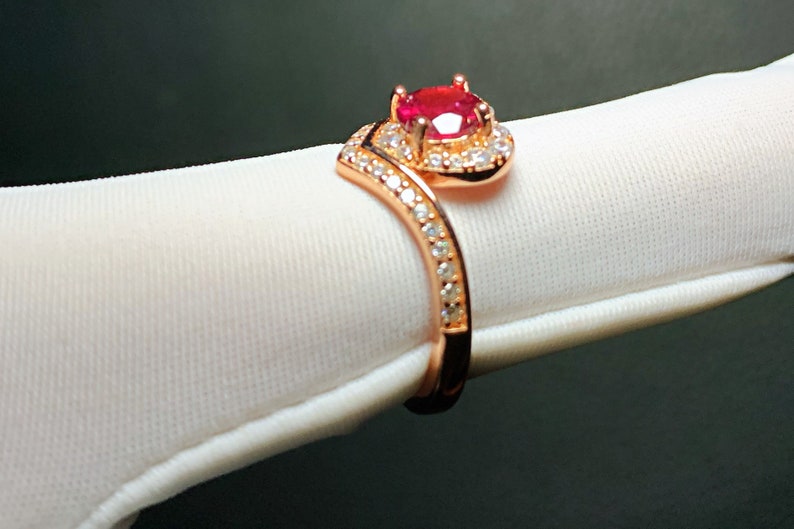 Genuine Pyrope Garnet Ring Natural Bohemian Garnet Ring - Etsy