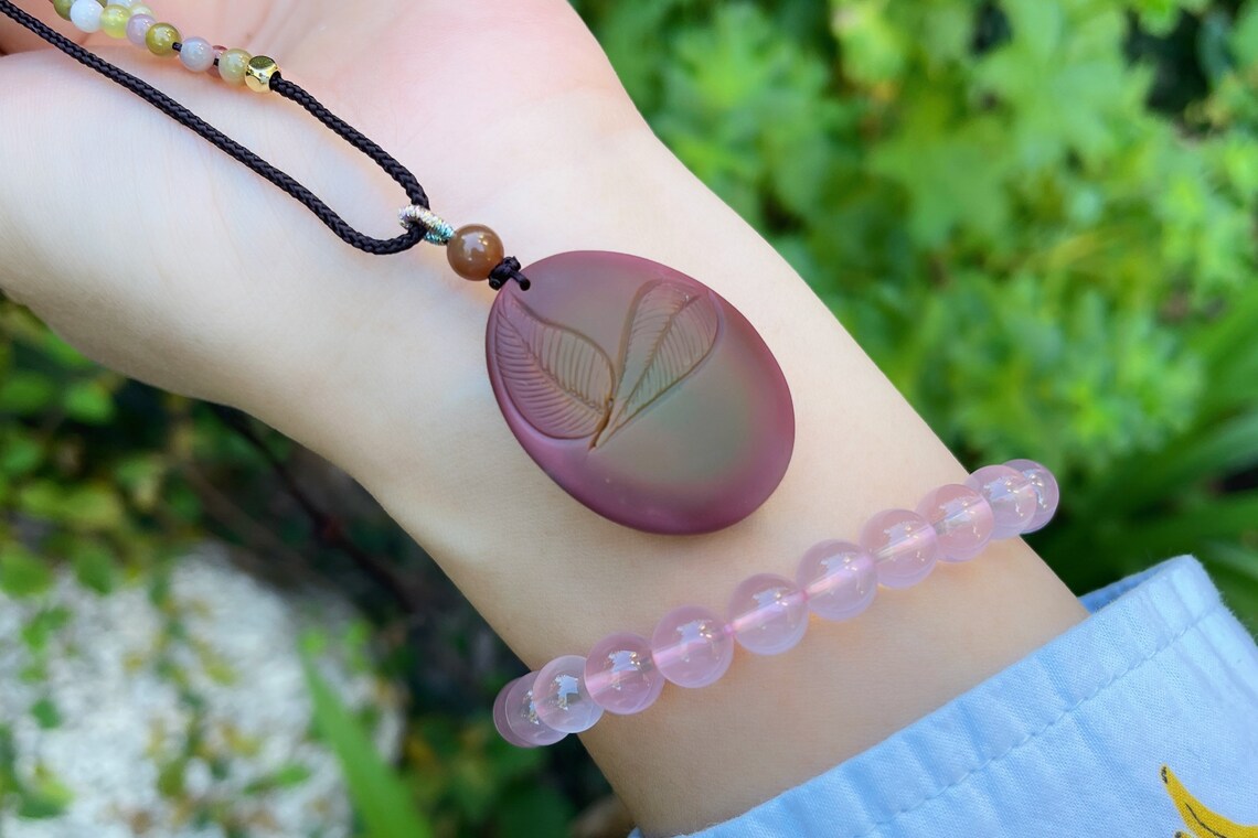 Natural Yanyuan Agate Carved Lotus Flower and Dragon Fly - Etsy